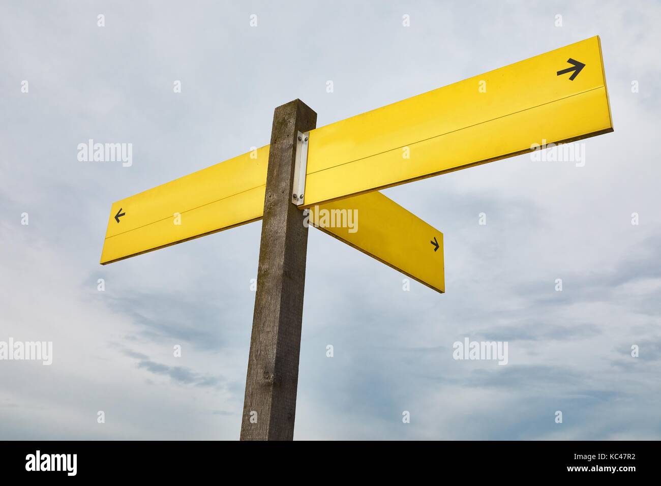 Blank Direction Signs Stock Photo - Alamy