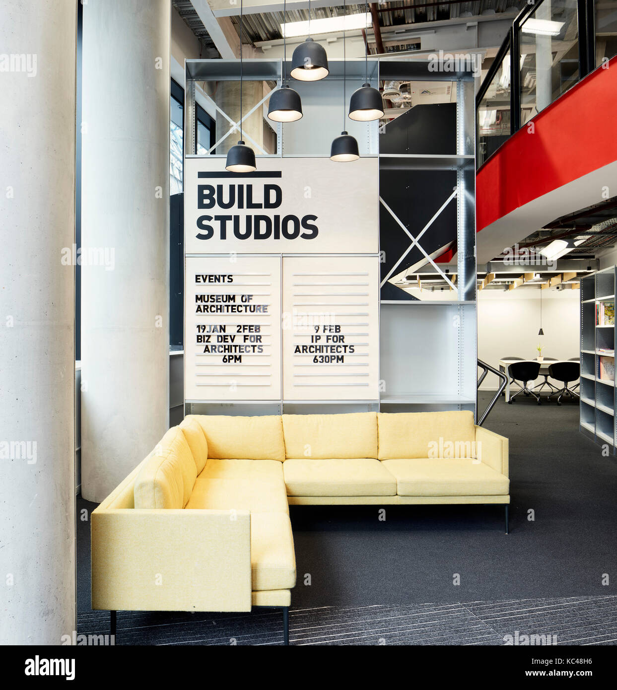 Square shot of reception area. Build Studios, LONDON, United Kingdom ...