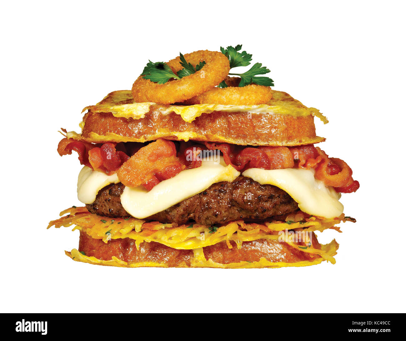 Delicious hamburger isolated on white background Stock Photo - Alamy