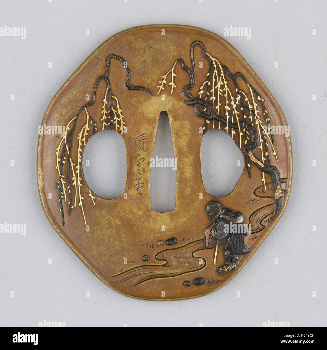 Sword Guard (Tsuba), late 18th century, Japanese, Copper alloy (sentoku ...