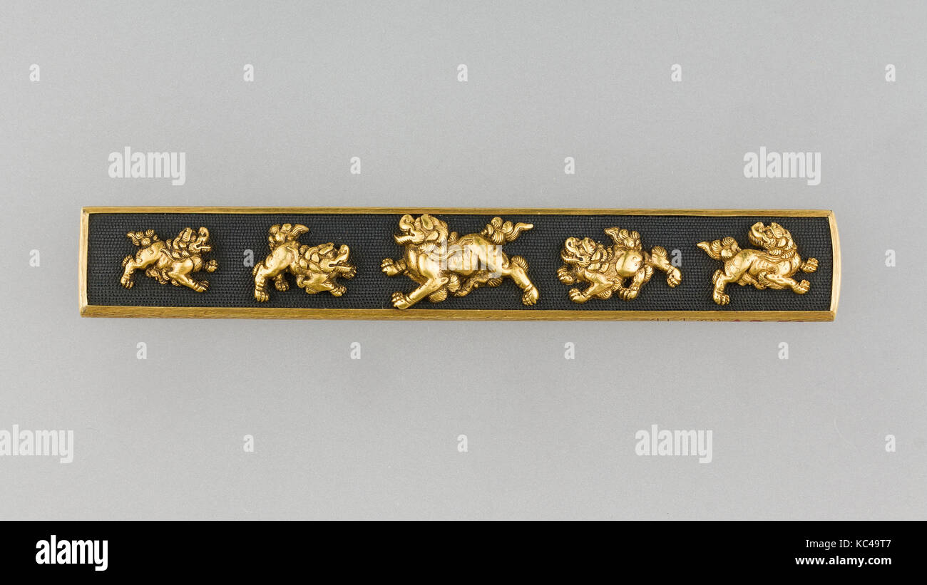 Knife Handle (Kozuka), 18th century, Japanese, Gold, copper-gold alloy ...