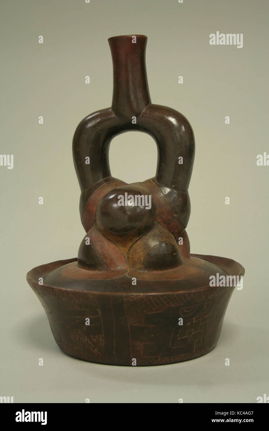 Stirrup Spout Bottle: Fruit, 12th–9th century B.C., Peru, Cupisnique ...