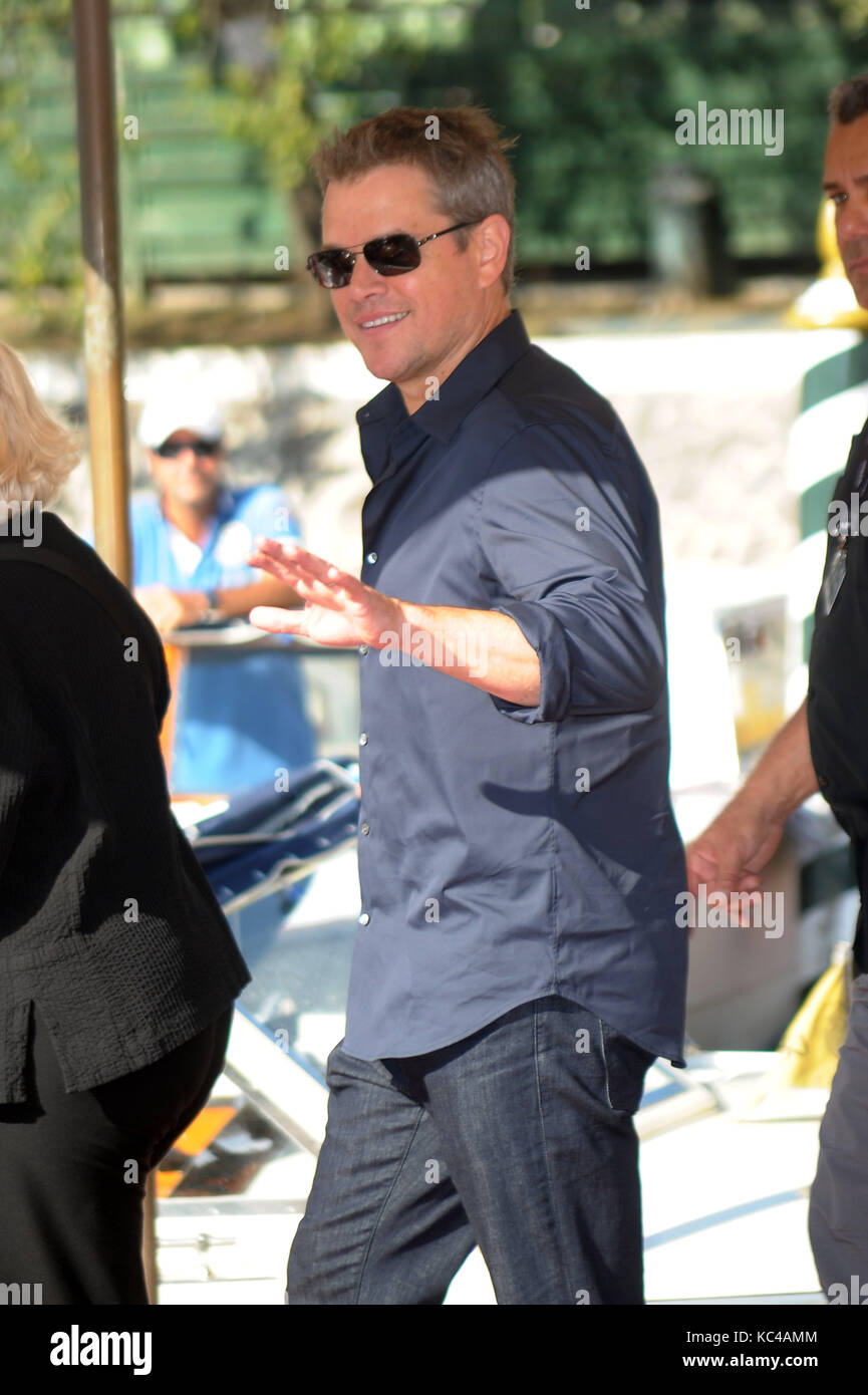Matt Damon at the pier at the Hotel Excelsior on the Lido in Venice ...
