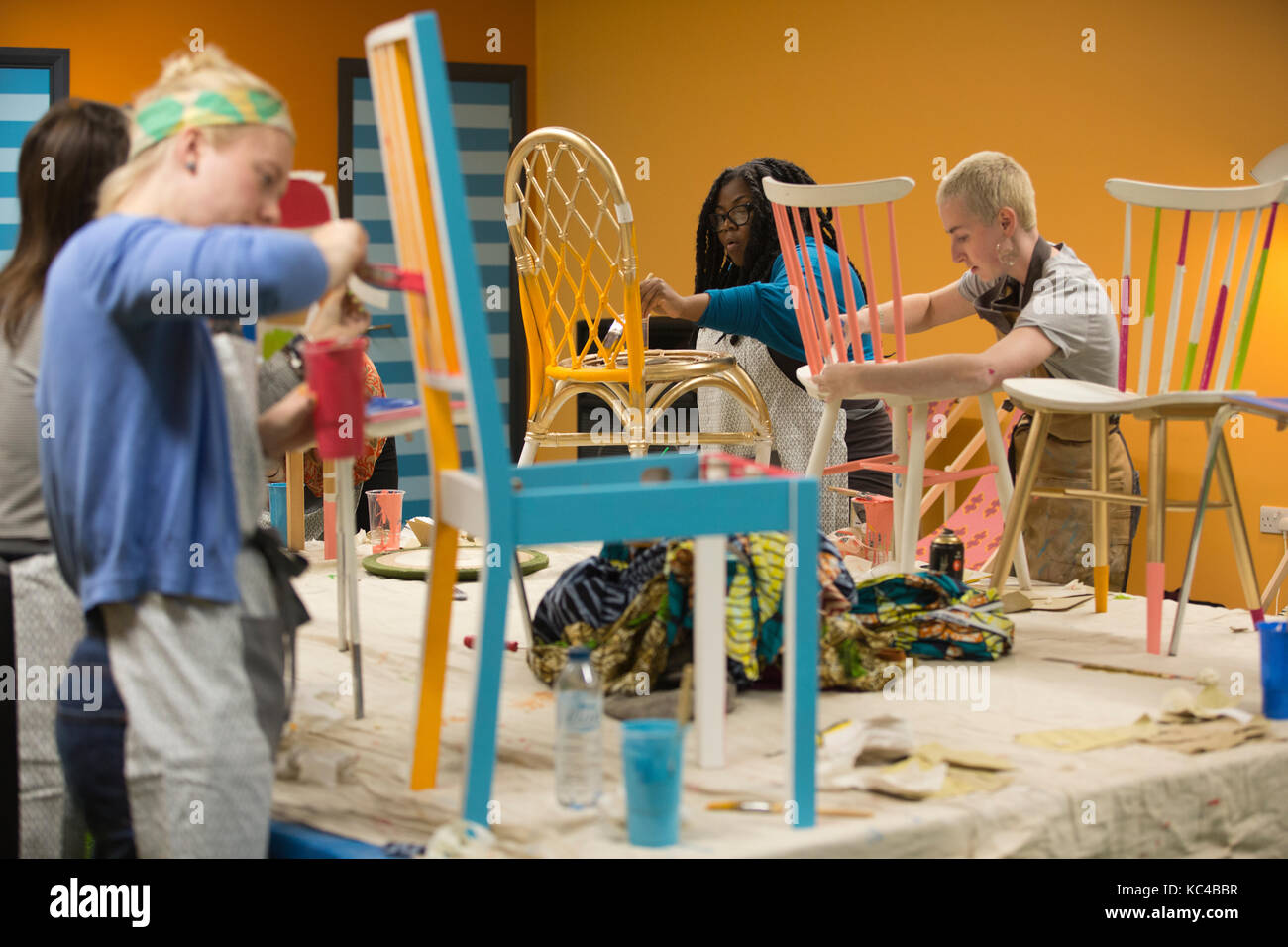 Upcycle workshop with furniture designer and artist Yinka Ilori, at the ...