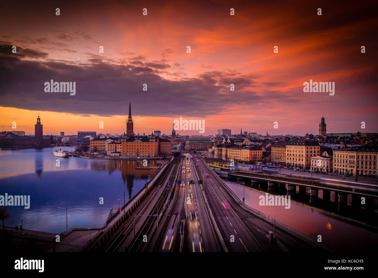 Stockholm Sunset, Sweden Stock Photo - Alamy
