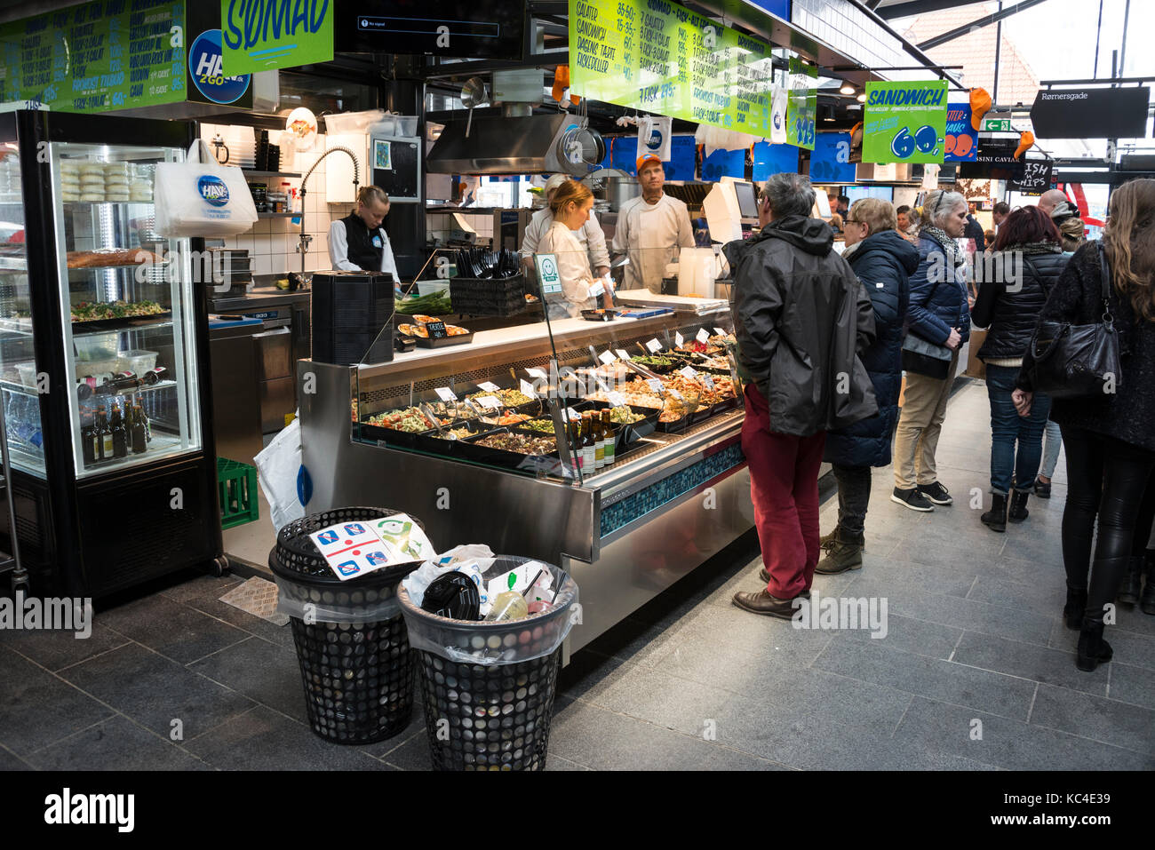 An indoor food and drinks market in Copenhagen, Denmark Stock Photo - Alamy