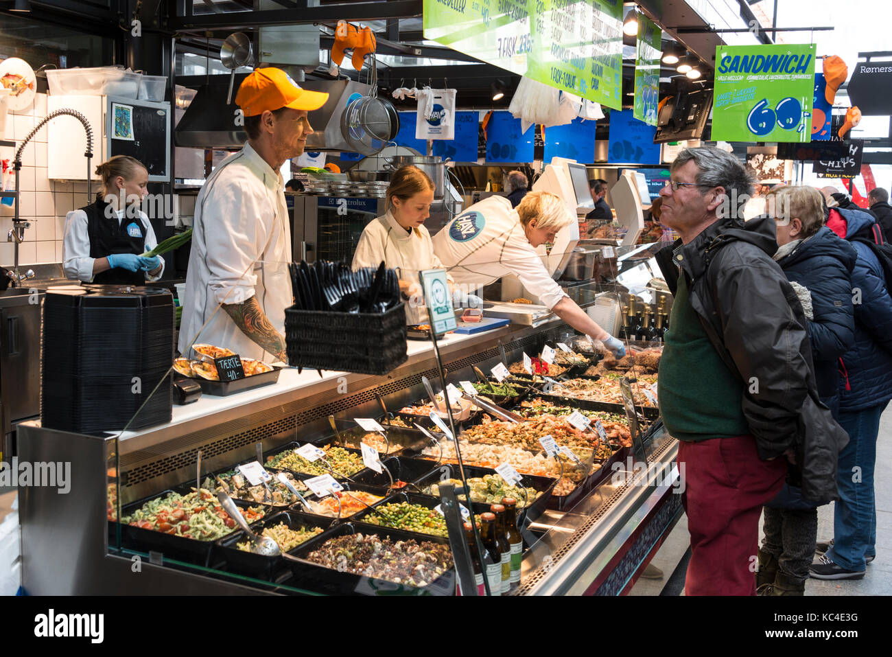 An indoor food and drinks market in Copenhagen, Denmark Stock Photo - Alamy