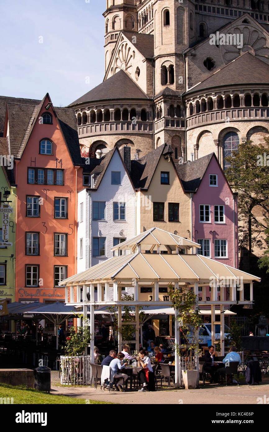 Germany, Cologne, the Fishmarket in the old part of the town, houses in ...