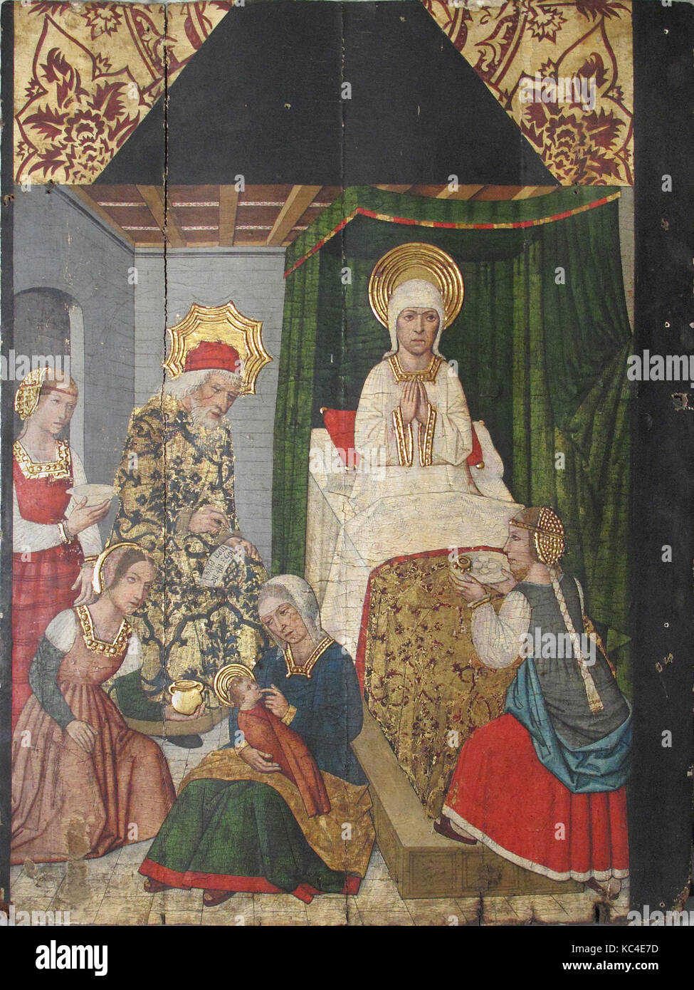 Panel with the Birth of St. John the Baptist from Retable, Domingo Ram ...