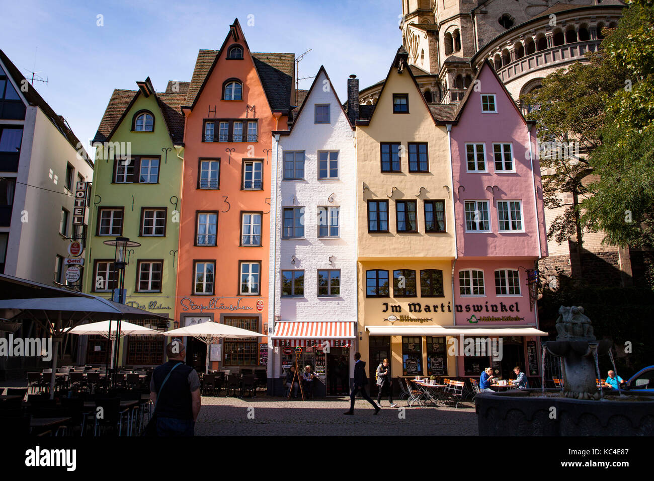 Germany, Cologne, the Fishmarket in the old part of the town, houses in ...