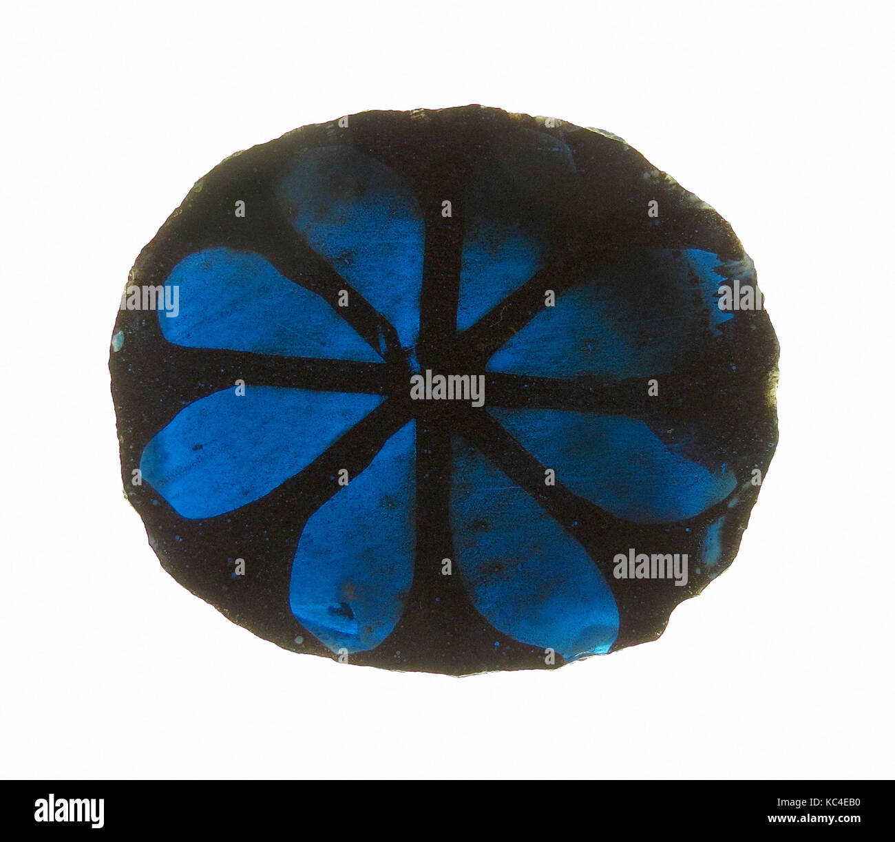 Glass Fragment, 13th–14th century, European, Pot metal glass, Diameter ...