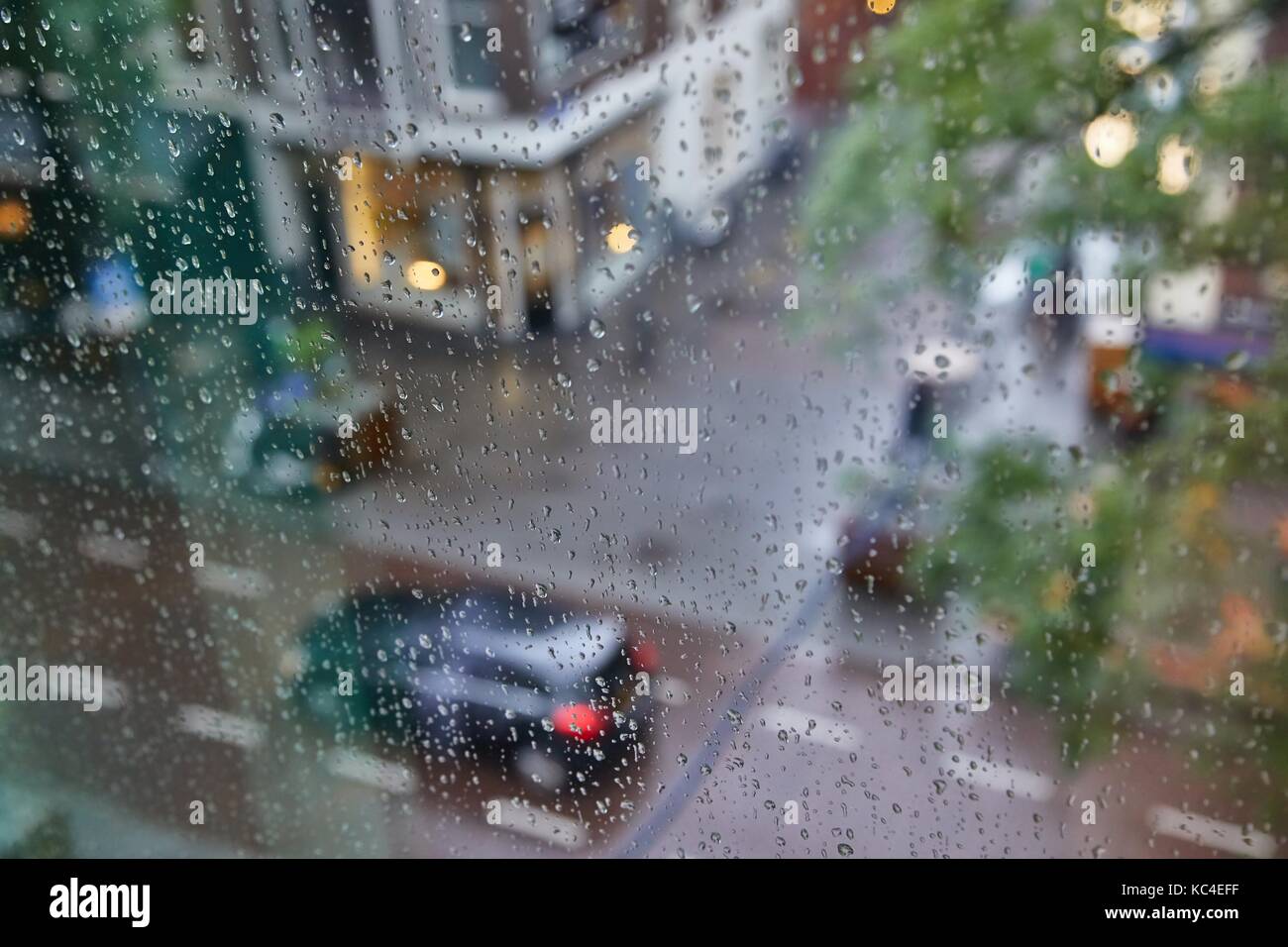 Rainy window surface Stock Photo - Alamy