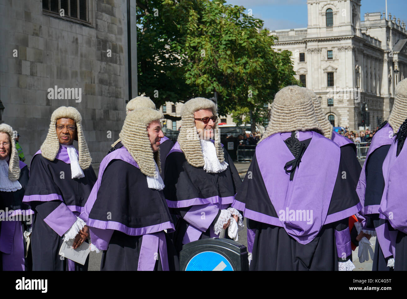 London, England, UK. 2nd Oct, 2017. Judges arrive at the Houses of ...