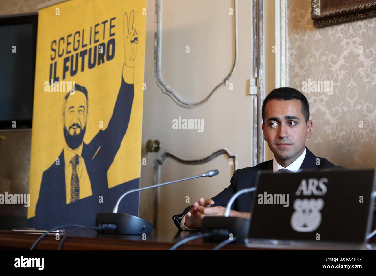 Palermo, Five Star Movement, press conference at the Arios with Luigi ...
