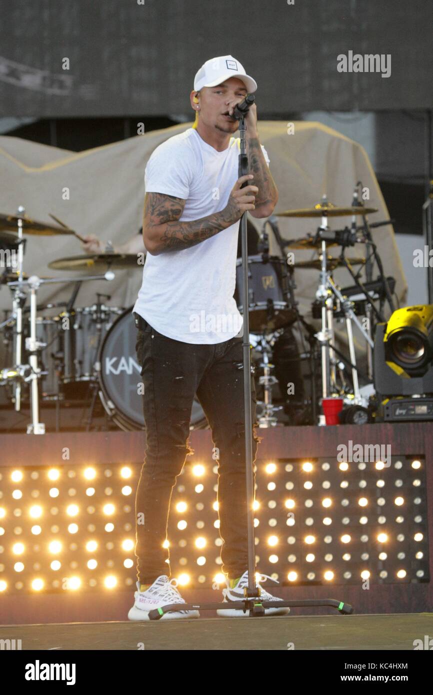 Kane Brown on stage for Route 91 Harvest Concert Festival - SUN 2, Las ...