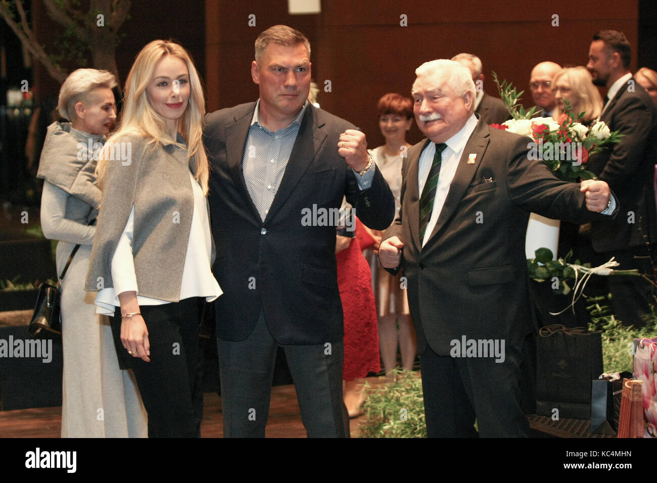 Gdansk, Poland. 02nd Oct, 2017. Dariusz Tiger Michalczewski with his ...