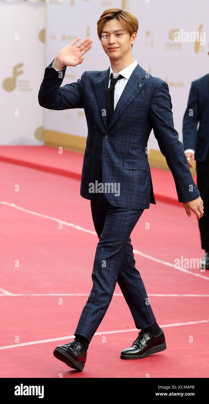 S. Korean boy group BTOB Yook Sung-jae, a member of South Korean boy group BTOB, walks the red ...