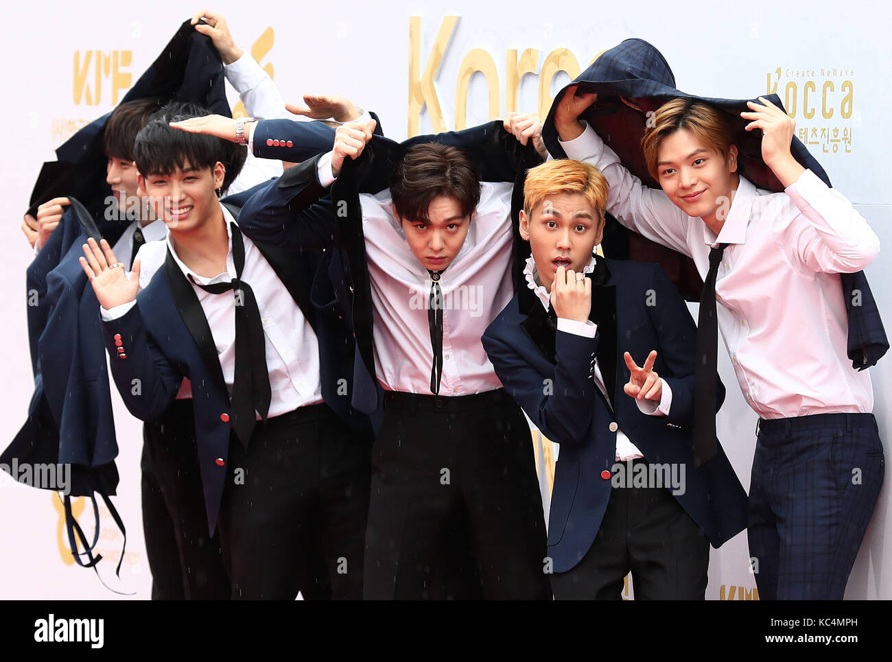 S. Korean boy group BTOB South Korean boy group BTOB poses for a photo during the Korea Music ...
