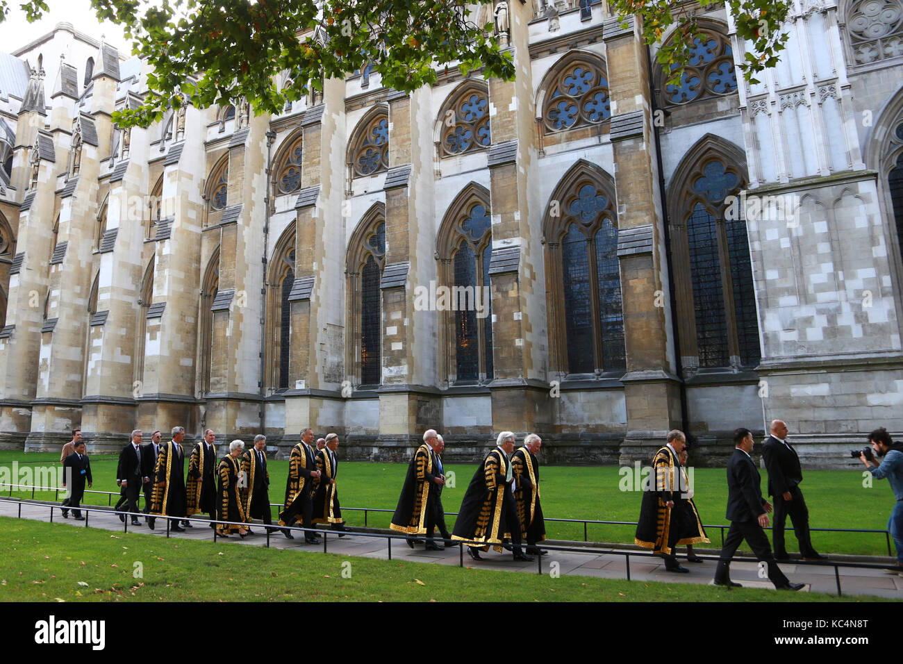 London, UK. 02nd Oct, 2017. Supreme Court Judges looking resplendent in ...