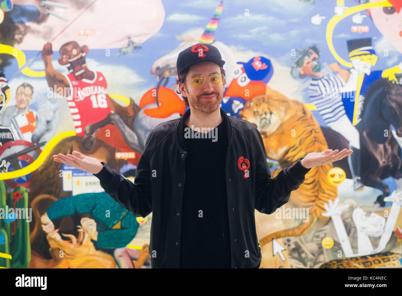 London - October 02 2017: Portrait of British artist and fashion ...