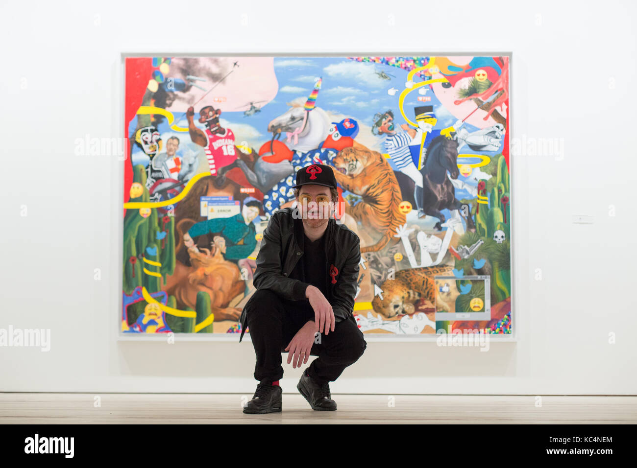 London - October 02 2017: Portrait of British artist and fashion ...