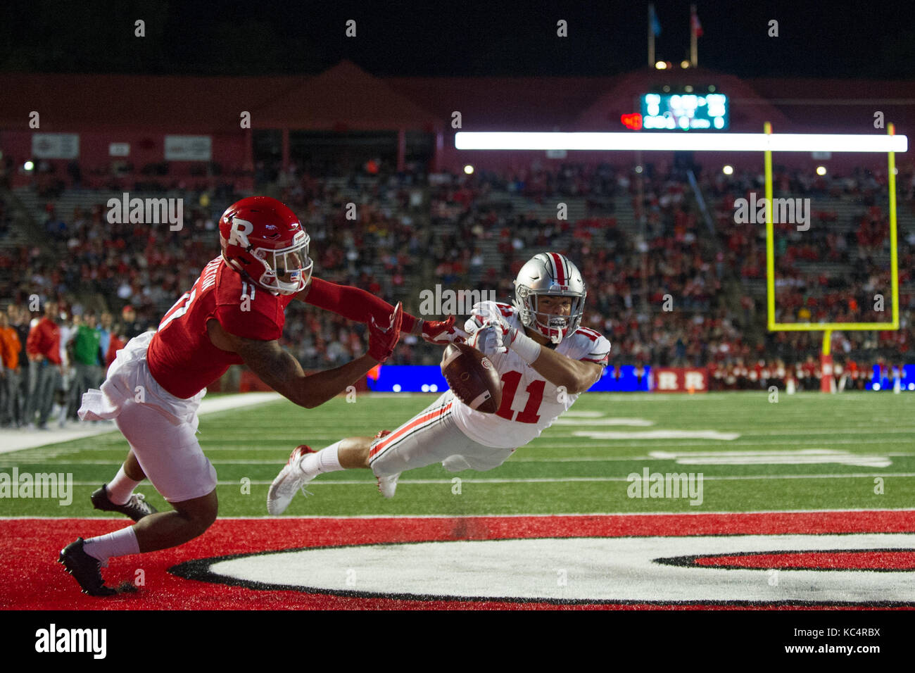 Piscataway, NJ, USA. 30th Sep, 2017. Ohio State Buckeyes wide receiver ...