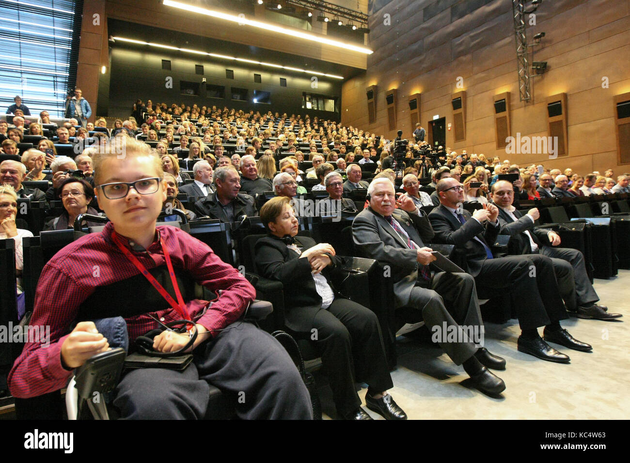Gdansk, Poland. 03rd Oct, 2017. Former President of Poland and Nobel ...