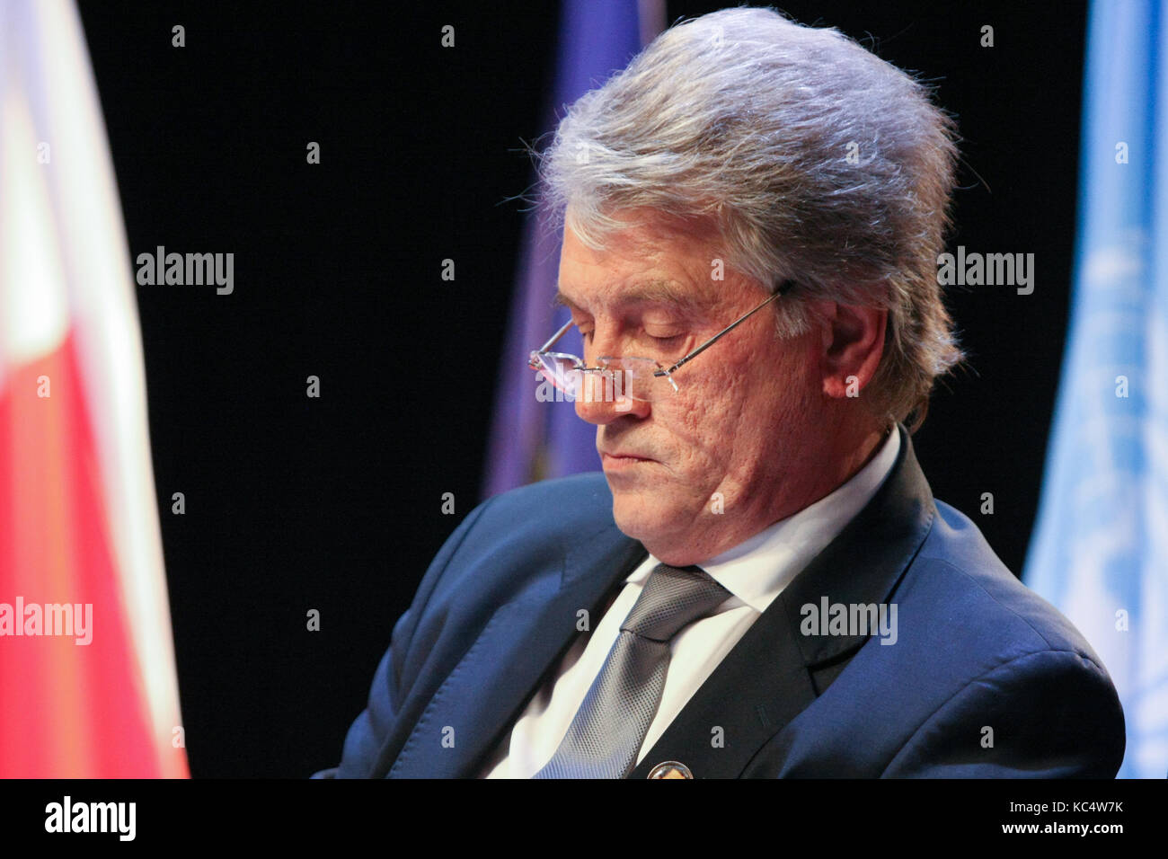 Ukrainian president viktor yushchenko during hi-res stock photography ...