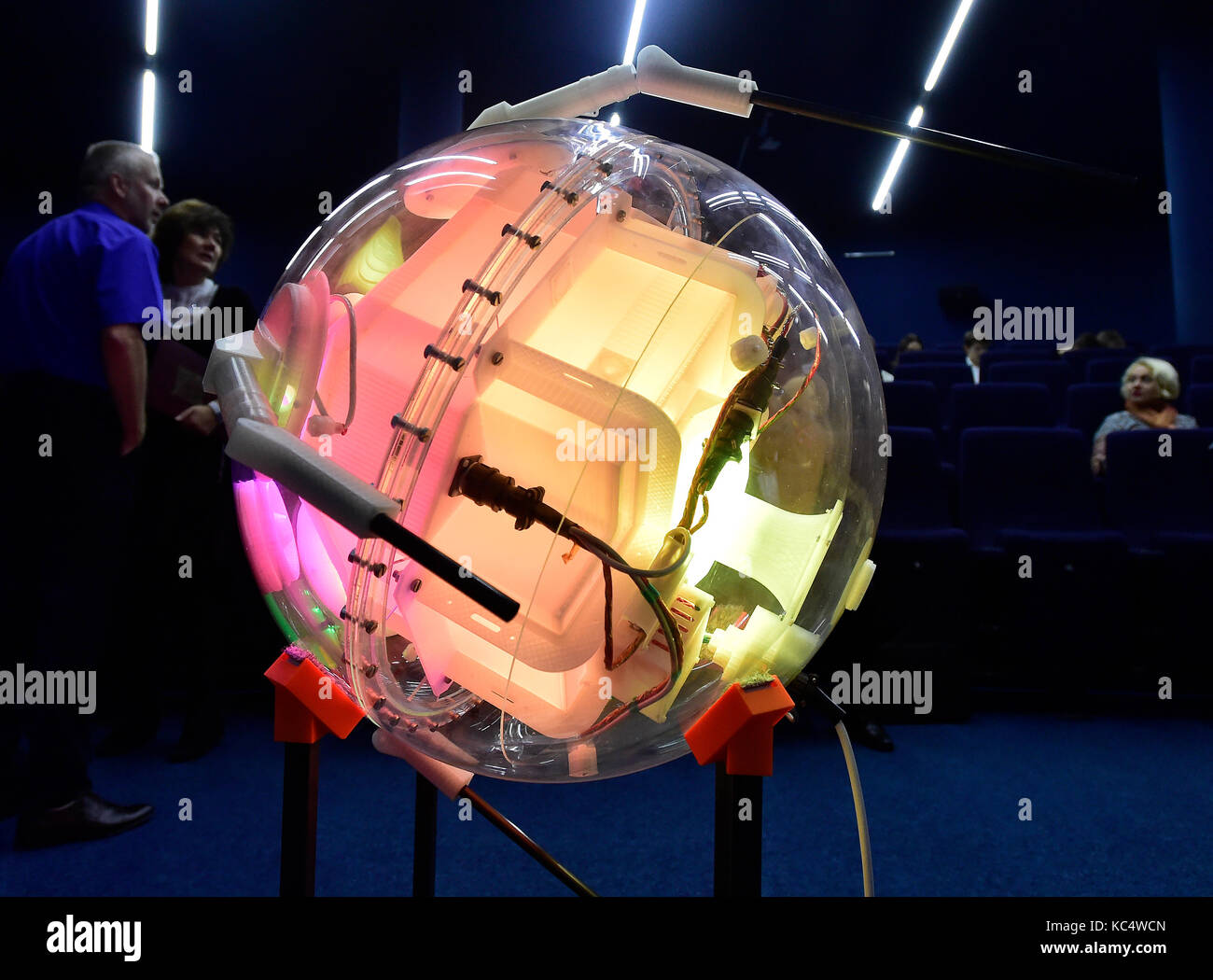 Prague, Czech Republic. 03rd Oct, 2017. Replica of Sputnik 1, made by ...