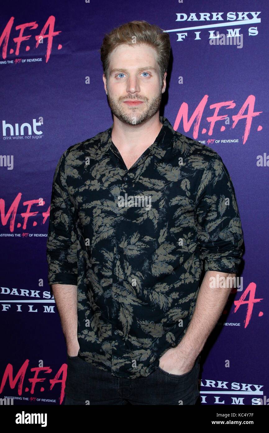 West Hollywood, USA. 2nd Oct, 2017. Kyle McKeever at arrivals for M.F.A ...