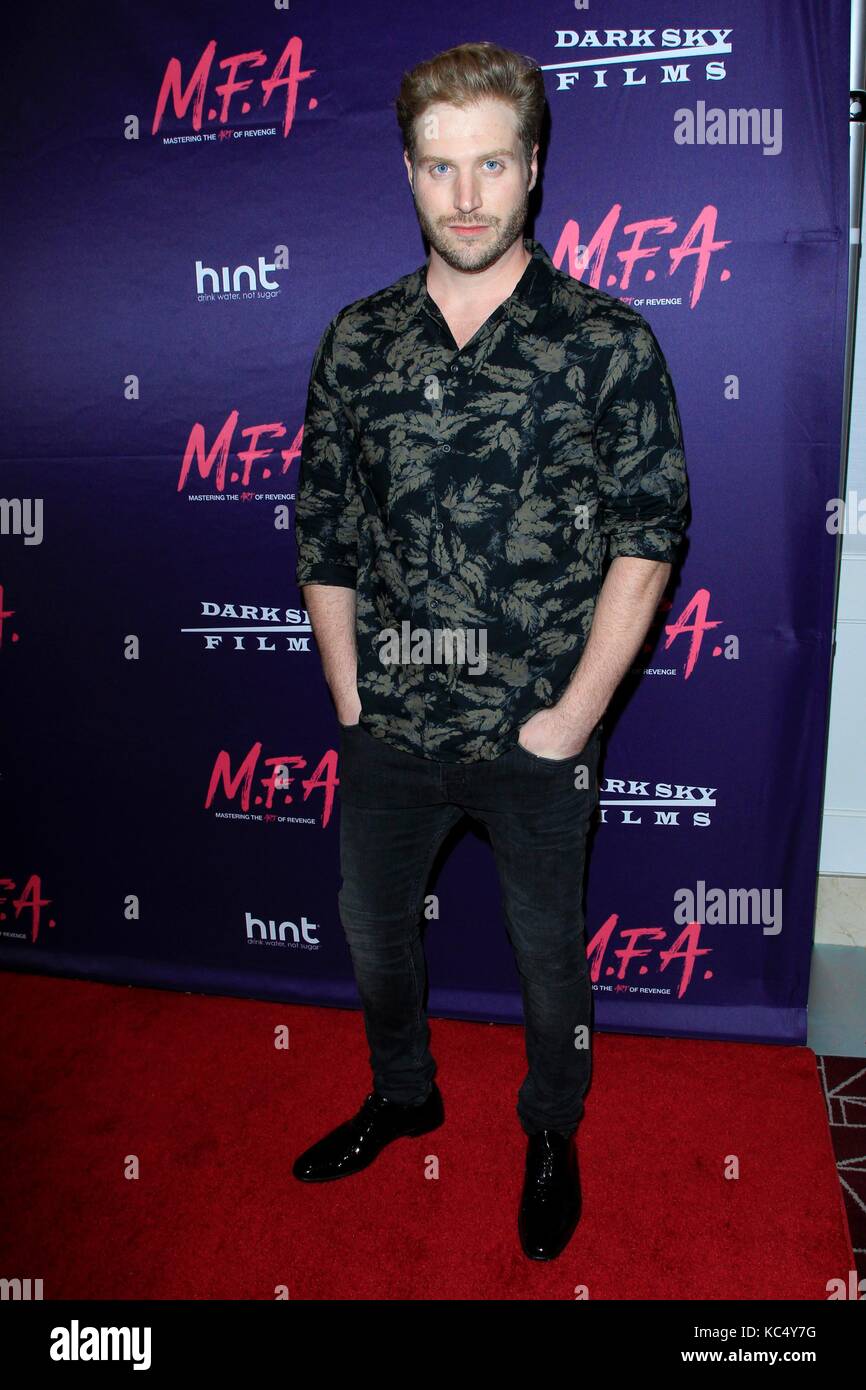 West Hollywood, USA. 2nd Oct, 2017. Kyle McKeever at arrivals for M.F.A ...