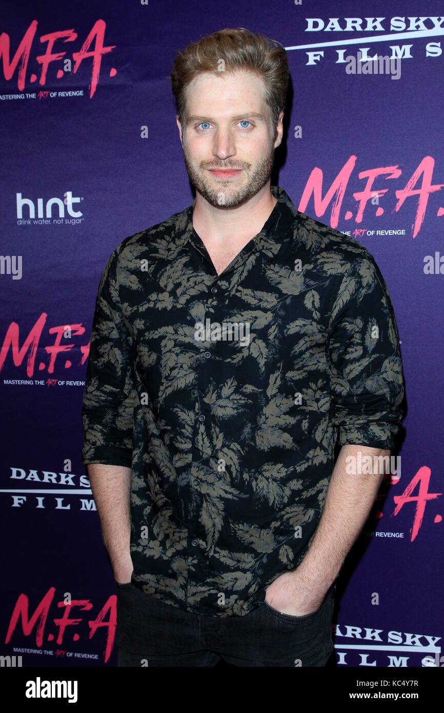West Hollywood, USA. 2nd Oct, 2017. Kyle McKeever at arrivals for M.F.A ...