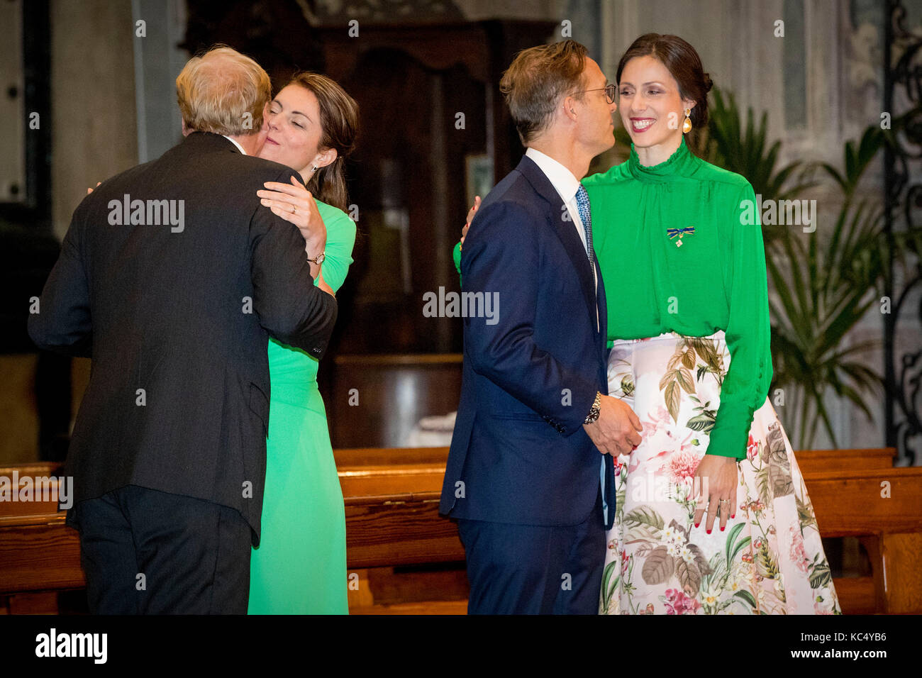 Prince Carlos, Princess Annemarie with their daughters Princess Luisa ...