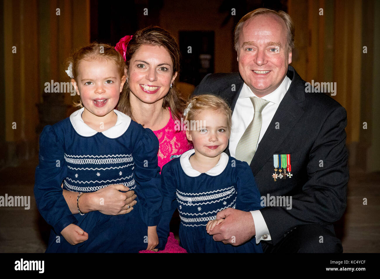 Prince Carlos, Princess Annemarie with their daughters Princess Luisa ...