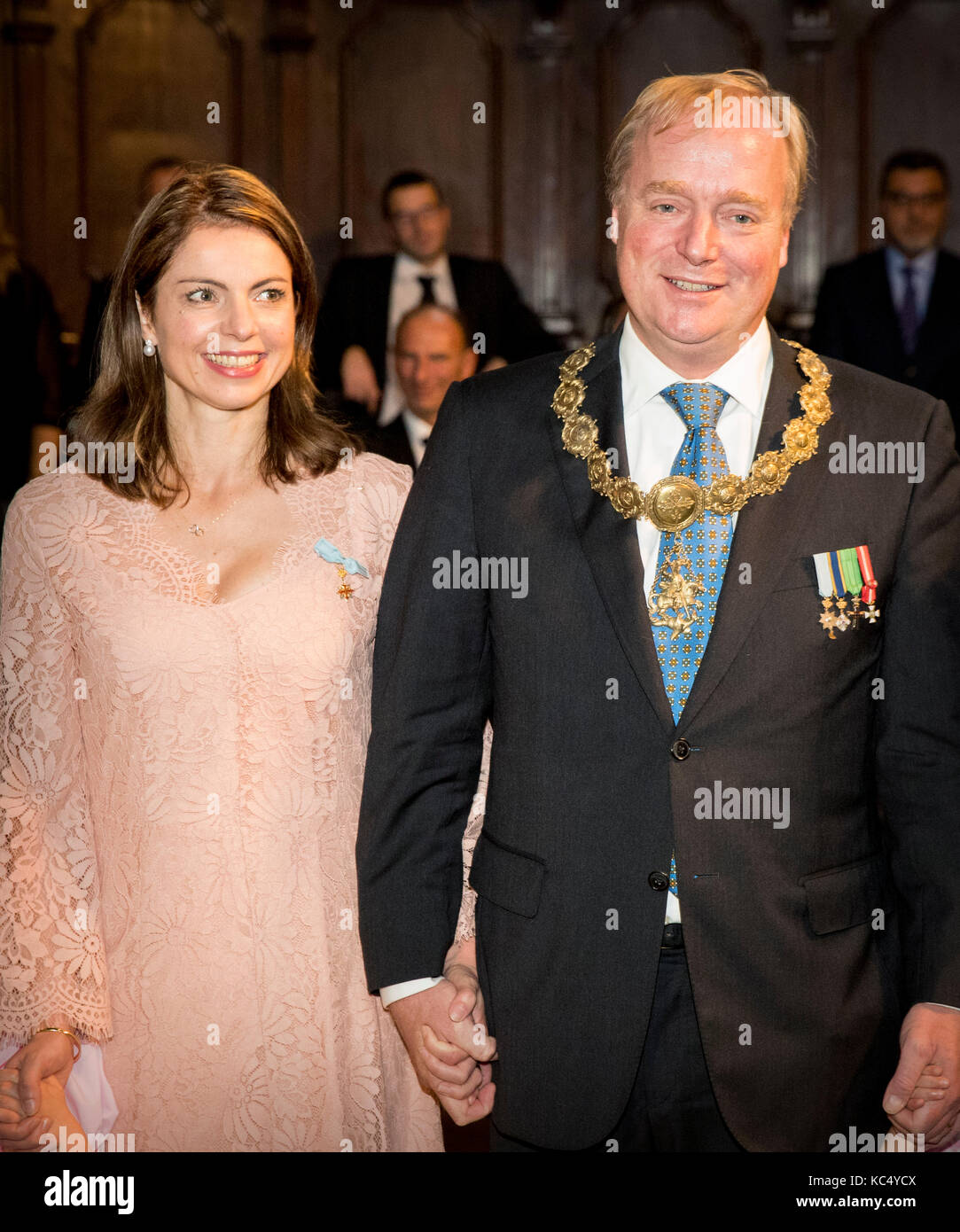 Prince Carlos, Princess Annemarie with their daughters Princess Luisa ...