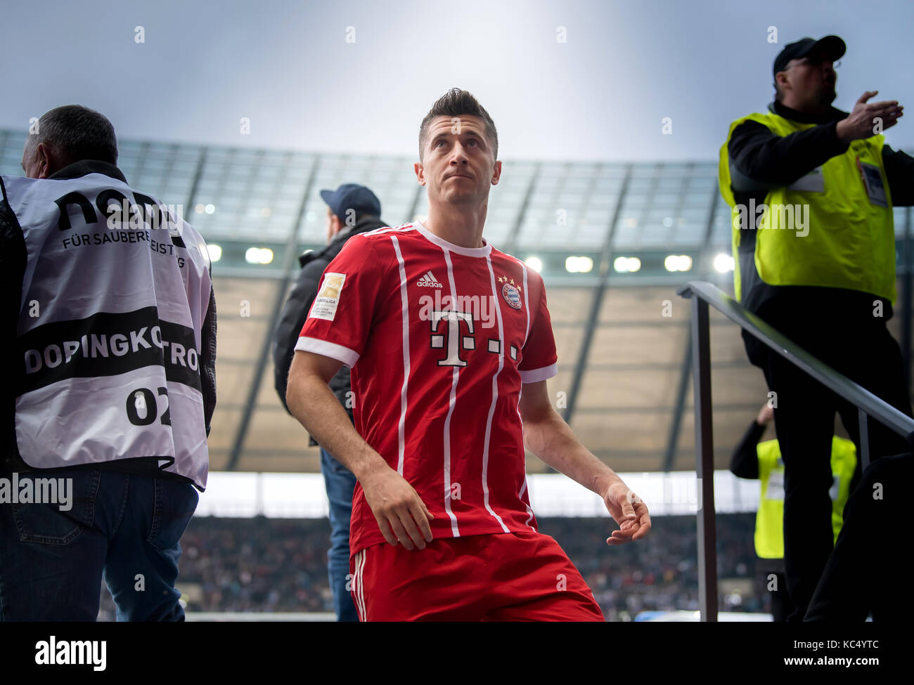 Munich's Robert Lewandowski seen during the German Bundesliga match ...