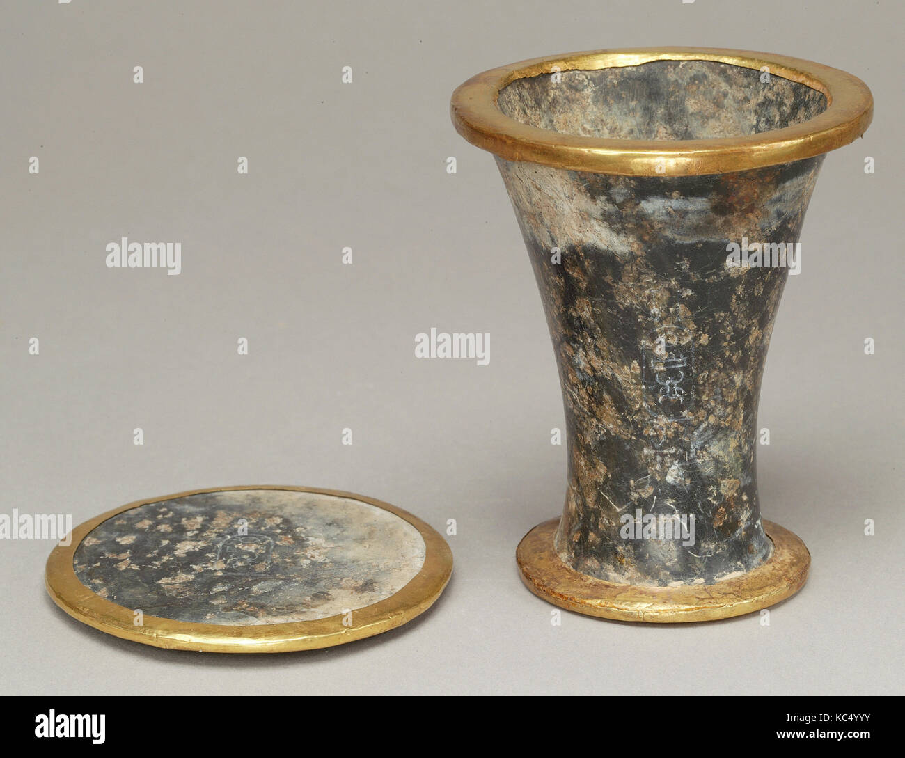 Ointment jar and lid naming Thutmose III, ca. 1479–1425 B.C Stock Photo ...