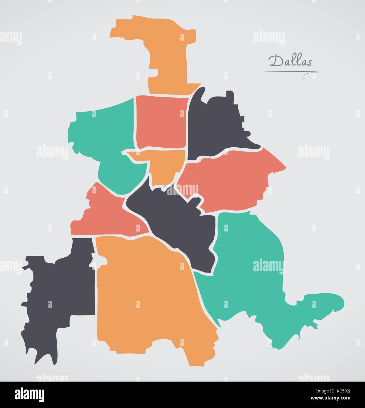 Dallas texas map Stock Vector Images - Alamy