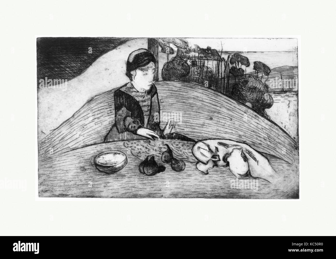 Woman with Figs, 1894, etching, lavis, and soft-ground etching on zinc ...