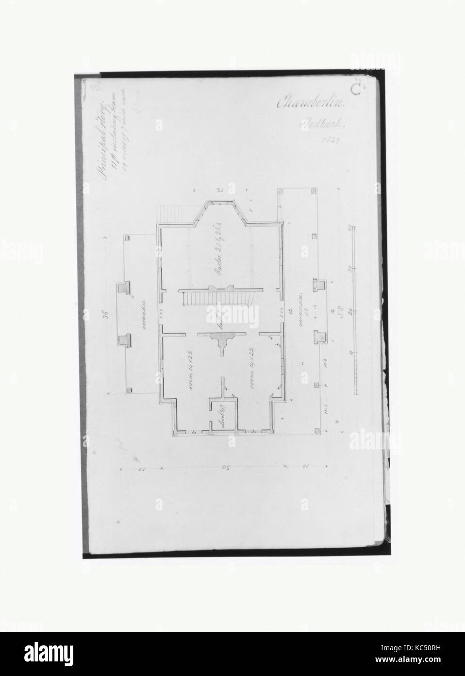 Chamberlin House, Red Hook, Brooklyn, New York (plan of principal floor ...