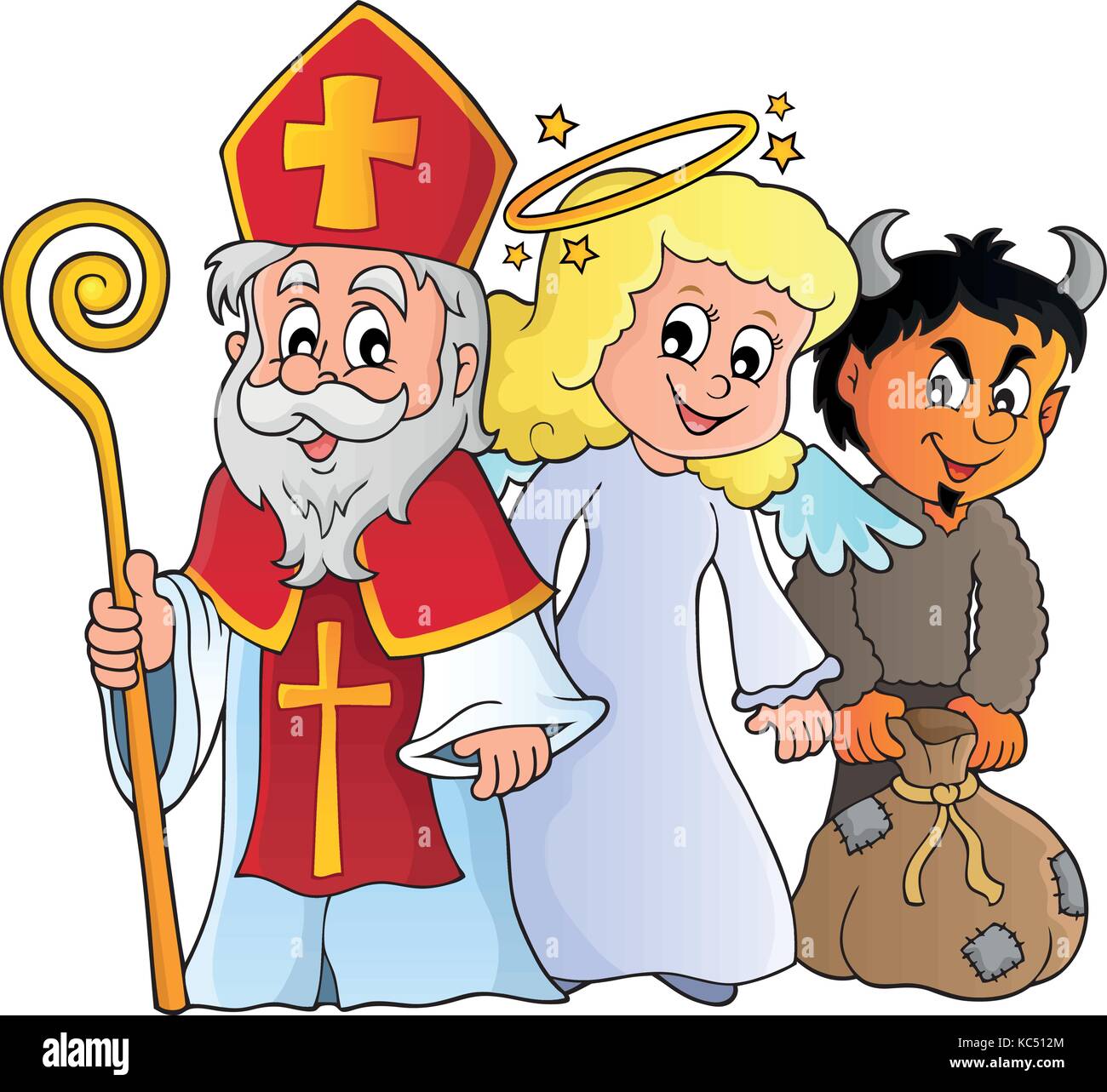Saint Nicholas Day theme 1 - eps10 vector illustration Stock Vector ...