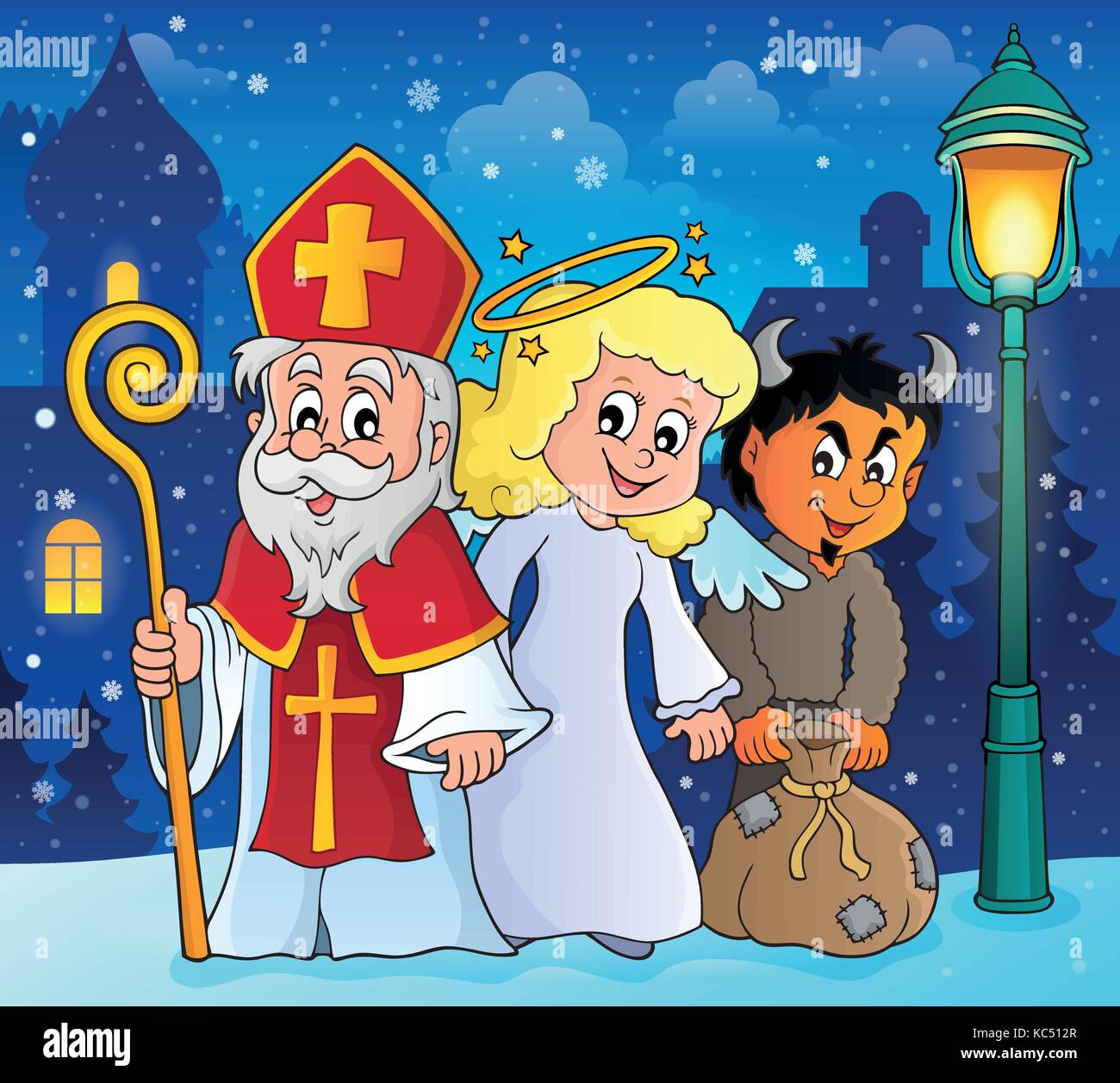 Saint Nicholas Day theme 2 - eps10 vector illustration Stock Vector ...