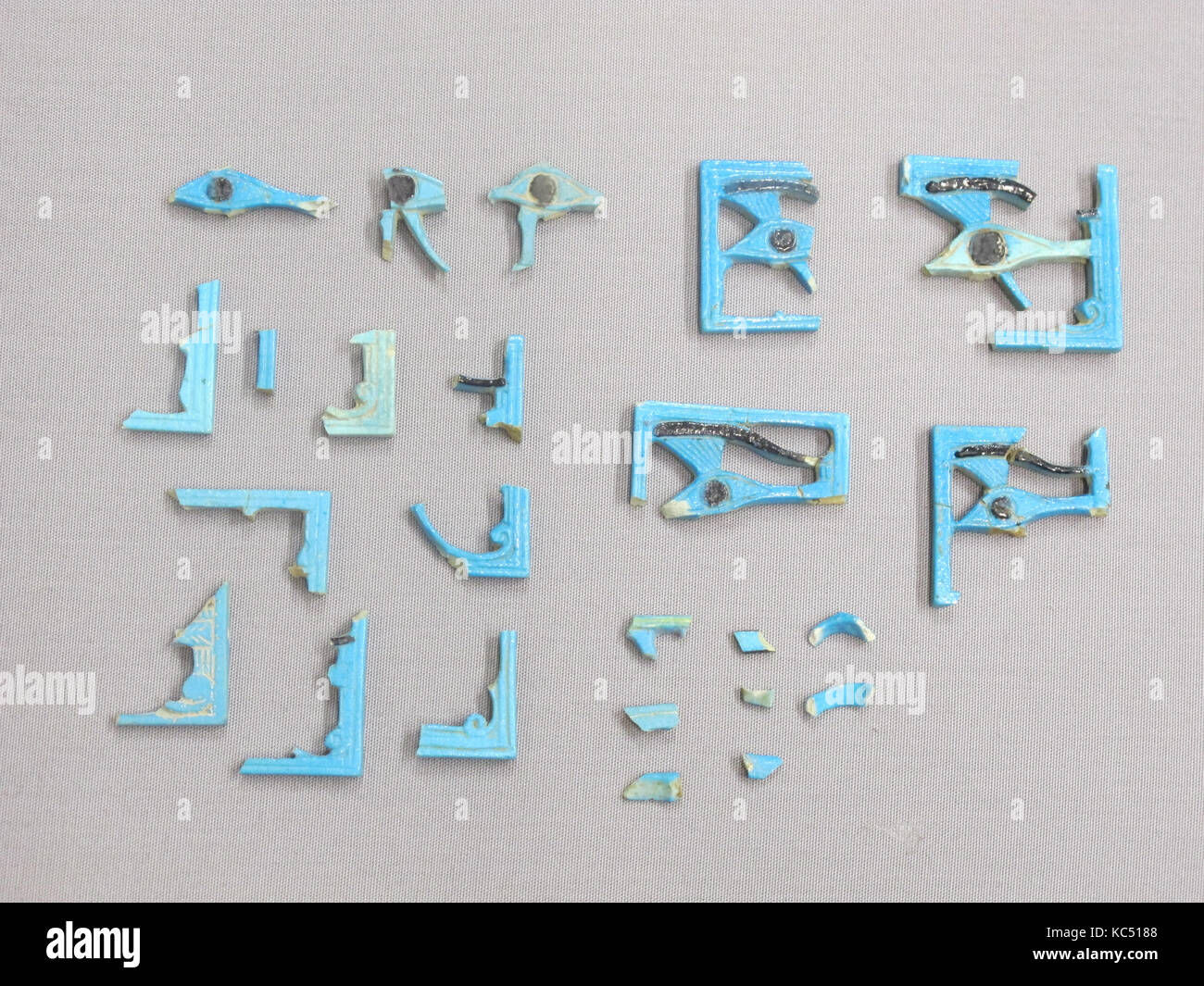 Fragments of wedjat eye amulets, Third Intermediate Period–Late Period ...