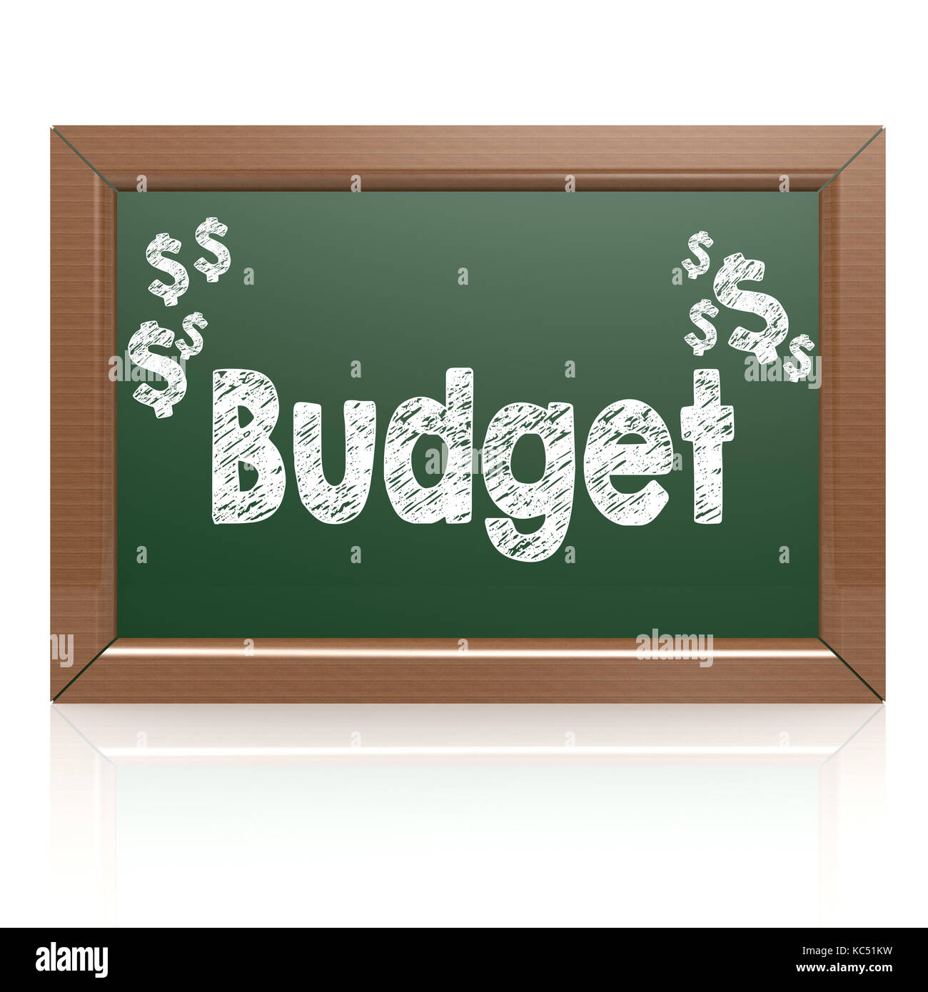 Budget word written on chalkboard image with hi-res rendered artwork ...