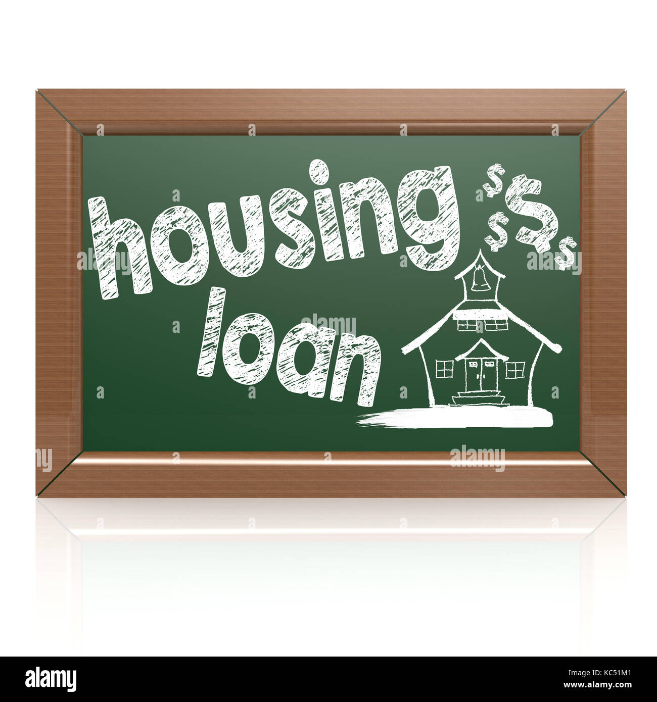 Housing loan words on a chalkboard image with hi-res rendered artwork ...