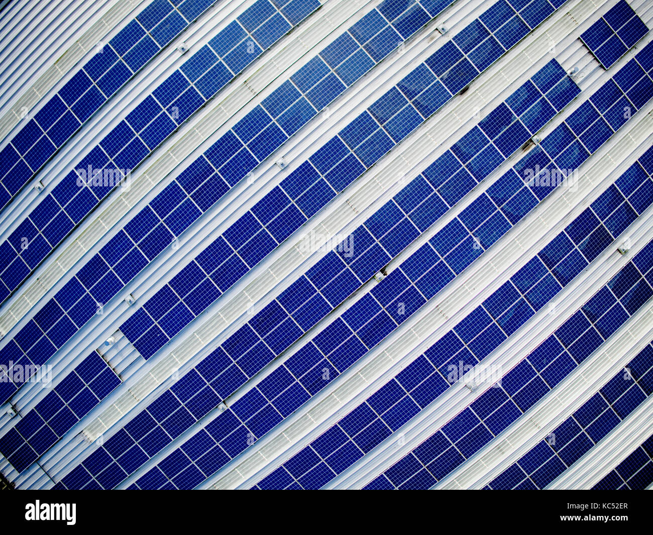 Aerial View of solar panels on a rooftop in Devizes, UK Stock Photo - Alamy