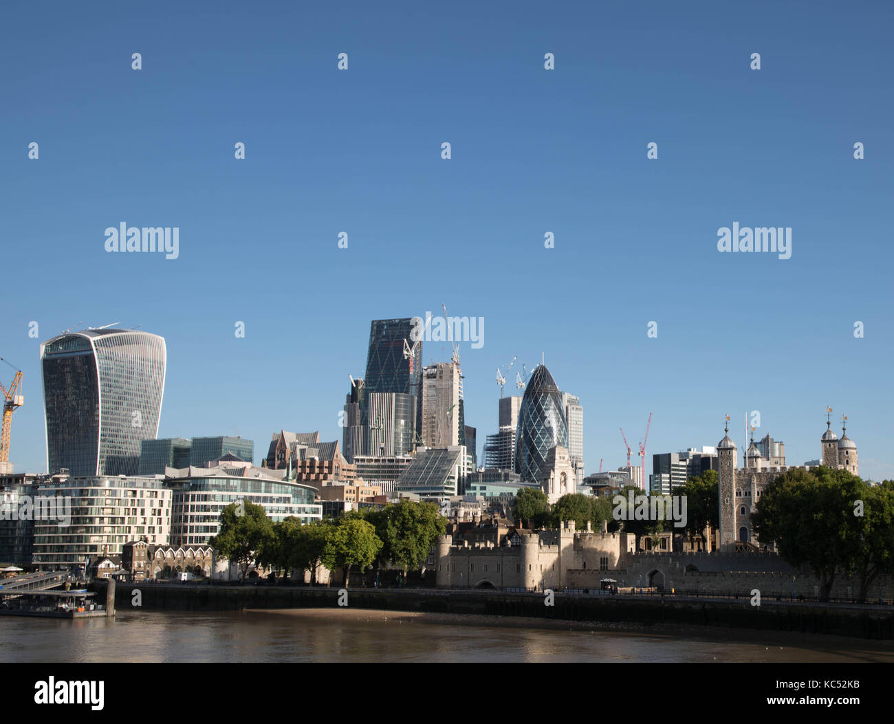 London Skyline viewed across the River Thames Stock Photo - Alamy