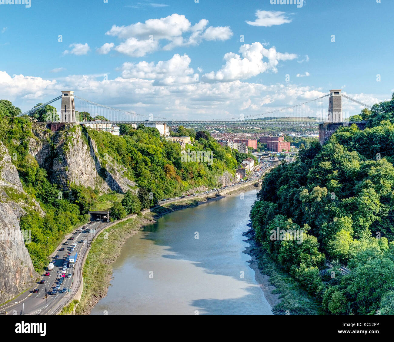 Aerial drone shot bridge spanning hi-res stock photography and images ...