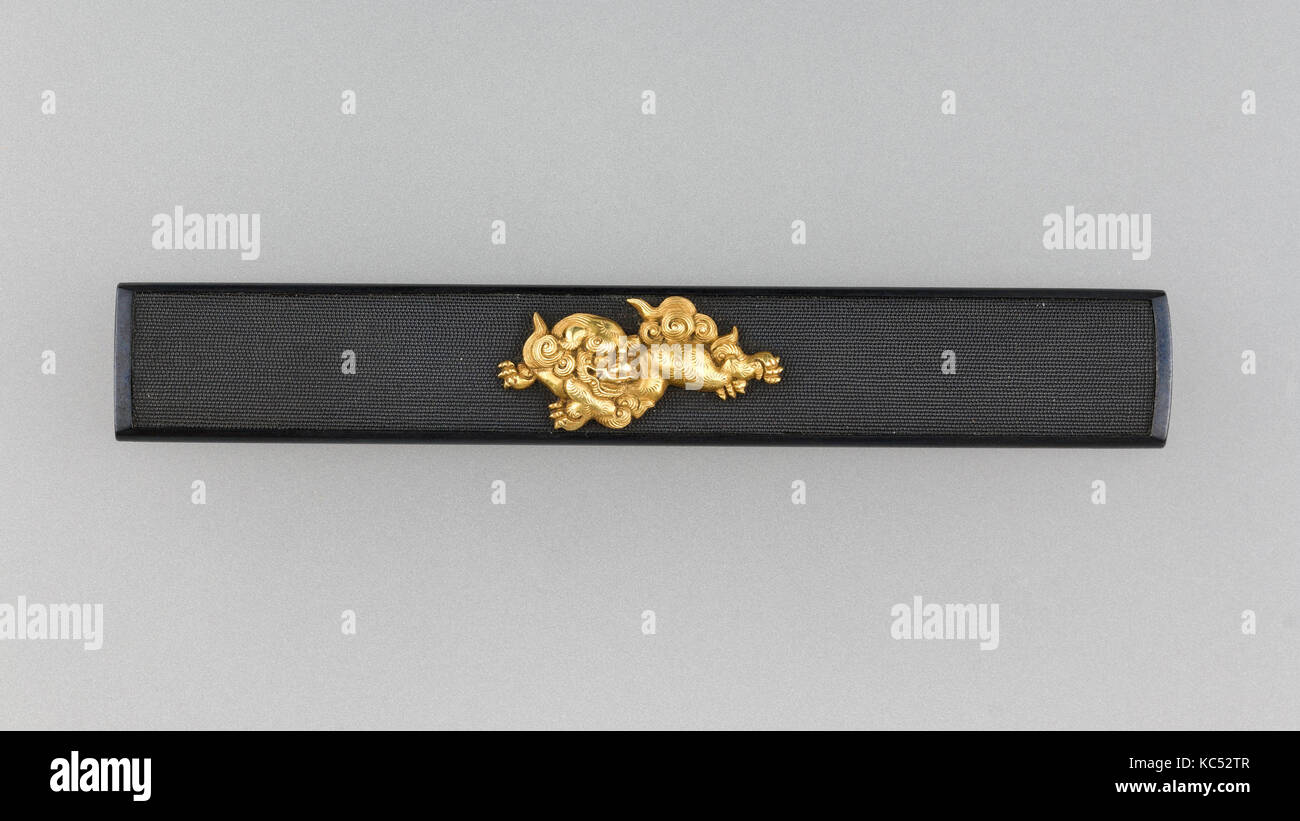 Knife Handle (Kozuka), 1729–1800, Japanese, Copper-gold alloy (shakudō ...