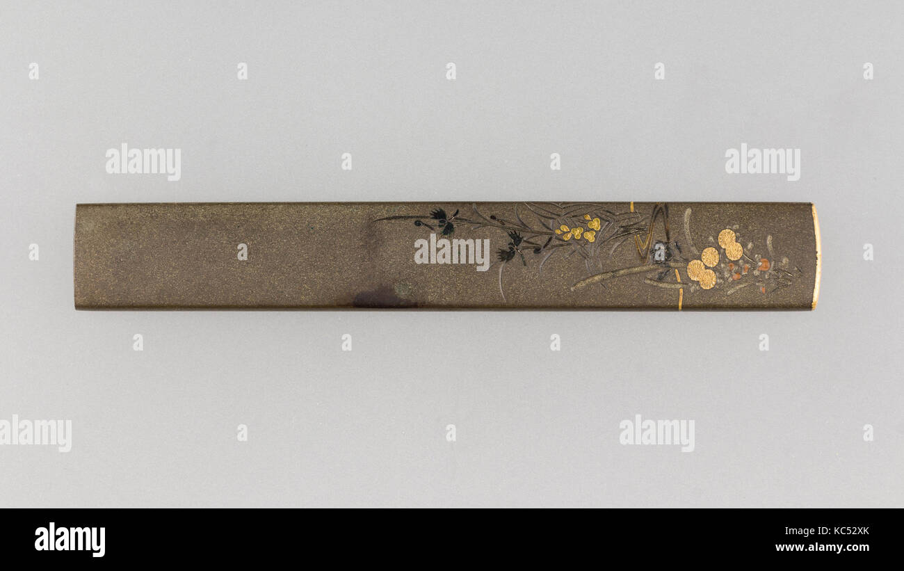 Knife Handle (Kozuka), 1785–1876, Japanese, Gold, copper-gold alloy ...